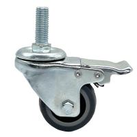 China TPR Rubber Flat Furniture Locking Caster Wheels 50MM Gray for sale