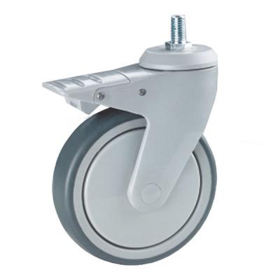 China 4 Inch Hospital Bed Stem Caster Wheels For Medical Equipment Trolley for sale