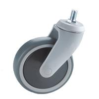 China 4 Inch TPR Swivel Caster Wheels Nylon Yoke For Medical Equipment for sale