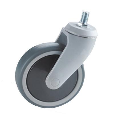 China 4 Inch TPR Swivel Caster Wheels Nylon Yoke For Medical Equipment for sale