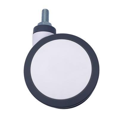 China Swivel Thread Medical Furniture Trolley Caster PU Caster Wheel For Hospital Bed for sale