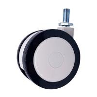 China 75MM Dual Wheel Polyurethane Medical Caster Wheels For Hospital Beds for sale