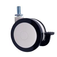 China Silent Medical Polyurethane Caster Wheels 75MM Customized 70Kg Load for sale