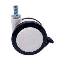 China Polyurethane Medical Caster Wheels Rotate Top Plate With Brake Castor for sale