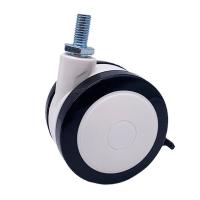 China 75MM Beauty Equipment Dual Medical Wheels with Locking Thread Casters for sale