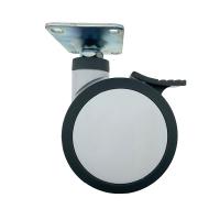 China 125mm PU Hospital Caster Wheel For Medical Equipment Furniture Trolley Castor for sale