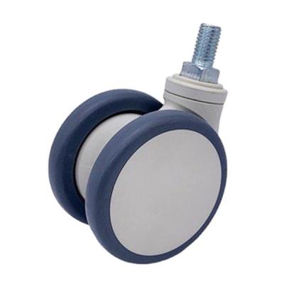 China 5 Inch Twin Polyurethane Caster Wheels For Trolley Medical Equipment for sale