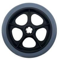 China Pu Tpr Pvc Plastic 6 Inch Wheelchair Caster Wheels , Lightweight Wheelchair Wheels for sale