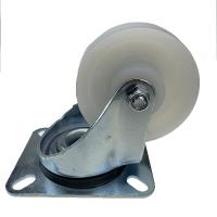 China 4'' White Color PA Roller Bearing Nylon Swivel Caster Wheels for sale