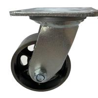 China Heavy Load Vintage Casters Cast Iron  Wheels Swivel Top Plate Caster 100mm for sale