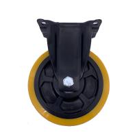 China 3 Inch Polyurethane Top Plate Mounted Rigid Caster Wheels For Industry for sale