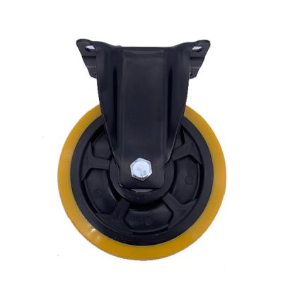 China 3 Inch Polyurethane Top Plate Mounted Rigid Caster Wheels For Industry for sale