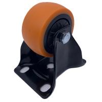 China Polyurethane Rigid Plate Caster Wheel For Cart Factory Equipment 2 Inch for sale