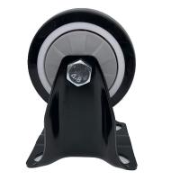 China 5 Inch TPE Black Tread Rigid Industrial Caster for sale