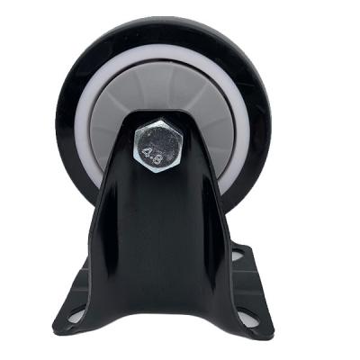 China 5 Inch TPE Black Tread Rigid Industrial Caster for sale