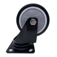 China 5 Inch Black Tread Swivel Logistics Caster for sale
