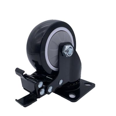 China 6 Inch Safety Dual Locking Plate Industrial Caster Wheels for sale