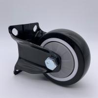 China 5'' 6'' 8'' Rigid Fixed Plate Black Industrial Heavy Duty Caster for sale