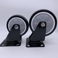 China 5'' 6'' 8'' 360 Degree Swivel Top Plate TPE Tread Black Caster for sale