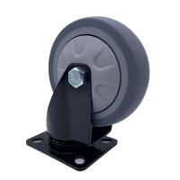 China 4'' Swivel Plate Caster TPR Wheel 200 kg Capacity for sale