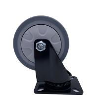 China 5 Inch Swivel Plate Soft Rubber Castor for sale