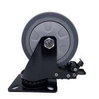 China 3 Inch TPR Wheels Plate Caster with Safety Dual Locks for sale