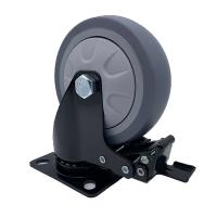 China 4'' TPR Silent Caster Industrial with Safety Dual Locking Caster for sale