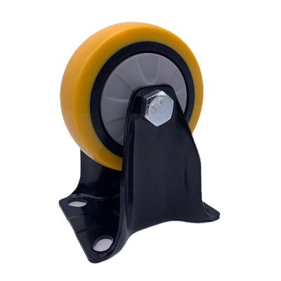 China 4'' Fixed Polyurethane Caster Wheels for sale