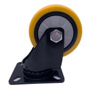 China 3'' Swivel Plate PU Caster for sale