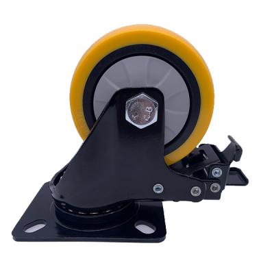 China 3 inch Swivel PU Caster with Brake for sale