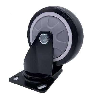 China 6 Inch PU Tread Top Plate Swivel Caster Wheel for sale