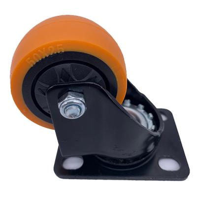 China 50mm Swivel Top Plate Polyurethane Tread Caster for sale