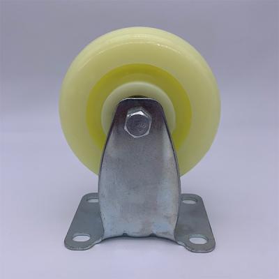 China Rigid Plate White Nylon Caster Wheels 2.5 Inch for sale