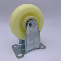 China Rigid Top Plate White Nylon Caster Wheels 3 Inch for sale