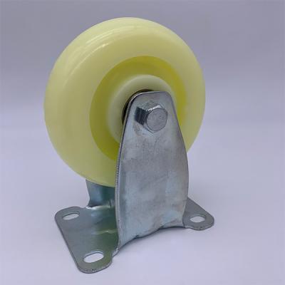 China Rigid Top Plate White Nylon Caster Wheels 3 Inch for sale