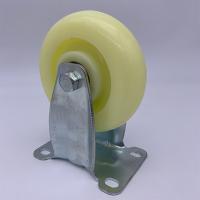 China PA White Nylon Wheel Caster 5 Inch Rigid Plate for sale