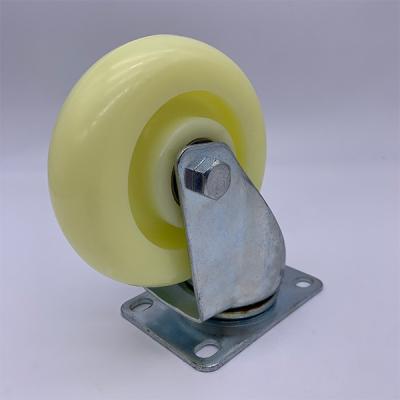China White Swivel Nylon Wheels Large Load Capacity 4 Inch for sale