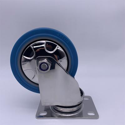 China Soft Rubber Caster with 360 Degree Top Plate 3 Inch for sale