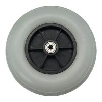 China Disabled PU Foam Solid Flat 8 Inch 200mm Wheelchair Caster Wheels for sale