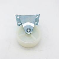 China 50mm White PP Wheel Plain Bearing Rigid Plate Caster for sale