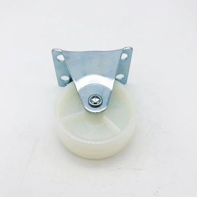 China 50mm White PP Wheel Plain Bearing Rigid Plate Caster for sale