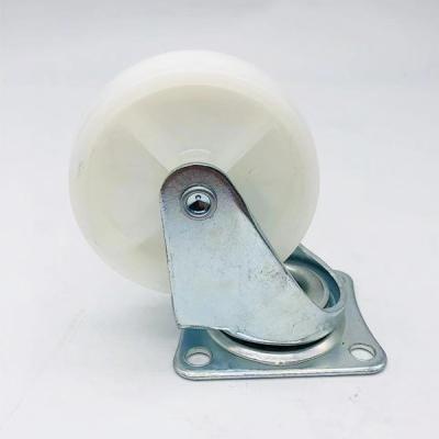 China 360 Degree 3 Inch White PP Wheel Furniture Cabinets  Caster for sale