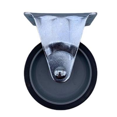 China 2.5 Inch TPR Light Duty Fixed Rigid Top Plate Caster Wheels Wear-resistant for sale