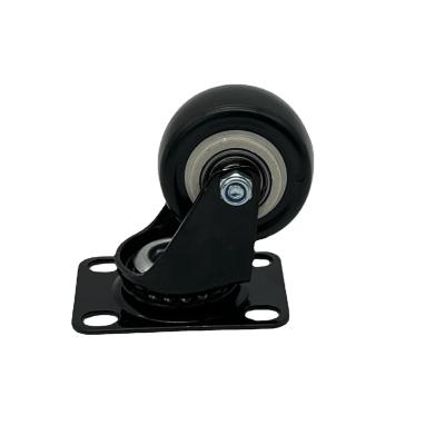 China 2 Inch PU Swivel Plate Caster Wheels For Furniture Load 60KG for sale