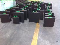 China Black color uhmw polyethylene plastic crane lorry pe foot pads 50mm thick for sale