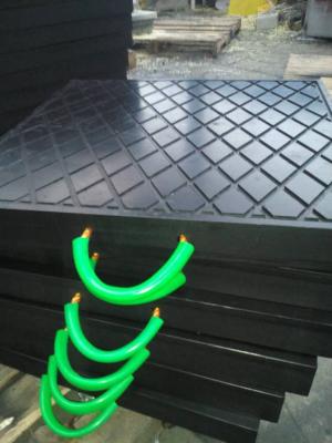 China cross lines uhmw polyethylene plastic outrigger pad for mobile crane 40mm,50mm for sale