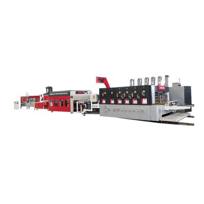 China 1200*2200 Flexo Printing Machine Automatic Pizza Box Feeding Pizza Box Making Machine for sale
