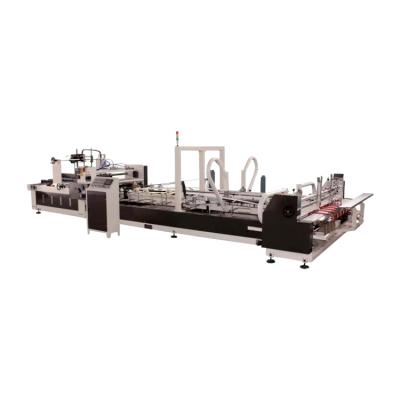 China Automatic carton folding and gluing machine made food creasing Caton in hebei dongguang folder gluer for sale