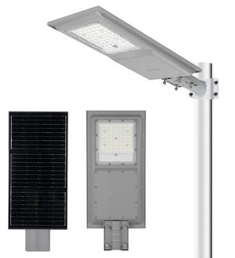 China SMD2835 100W Solar Powered LED Street Light 170lm/W IP65 Waterproof Slim Body for sale