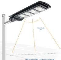 China 120W All In One LED Solar Street Light 6500K 20400lm LiFePO4 20Ah Battery IP65 for sale